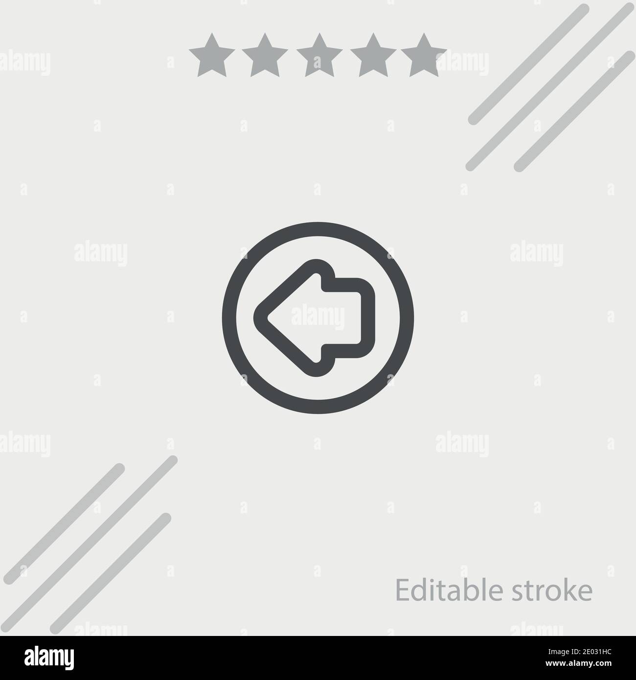 left arrow circular button outline vector icon modern simple vector ...