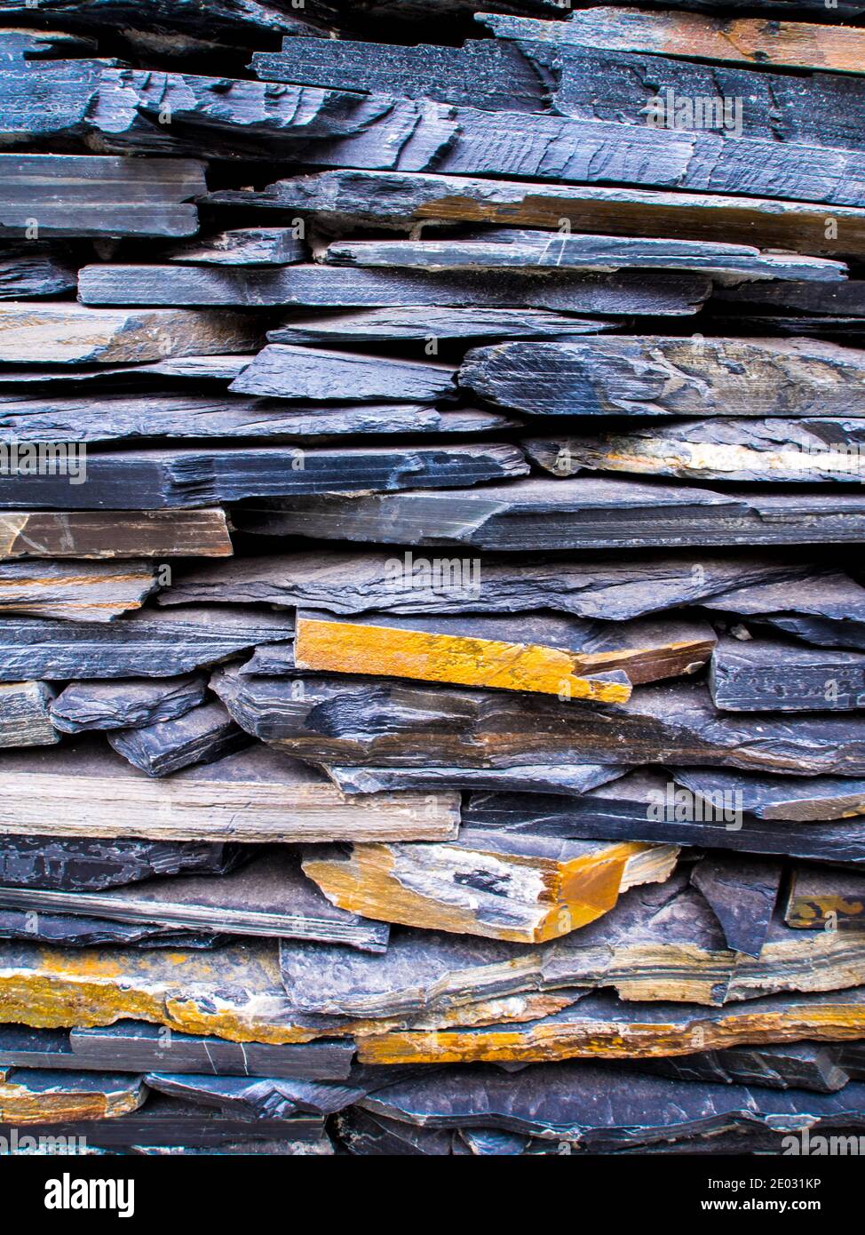 The walls are made from the overlapping sedimentary stone Stock Photo ...