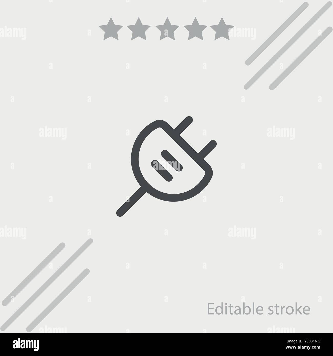 plug electrical connector outline vector icon modern simple vector ...