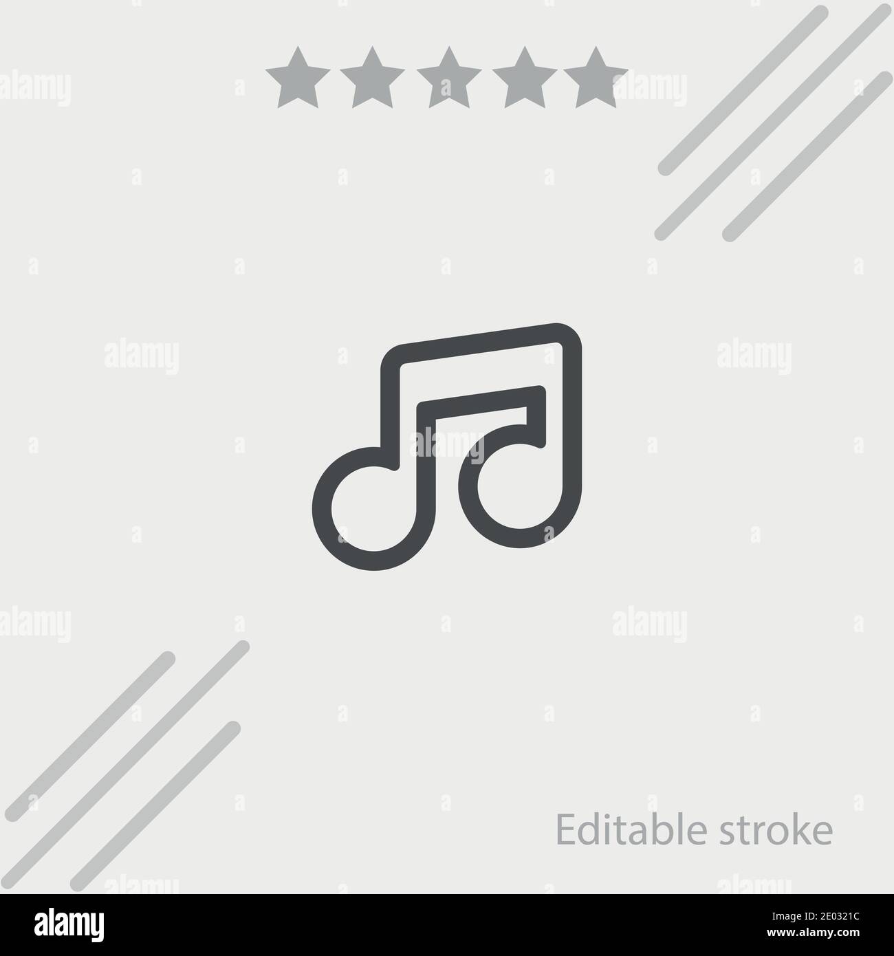 music note outline vector icon modern simple vector illustration Stock ...