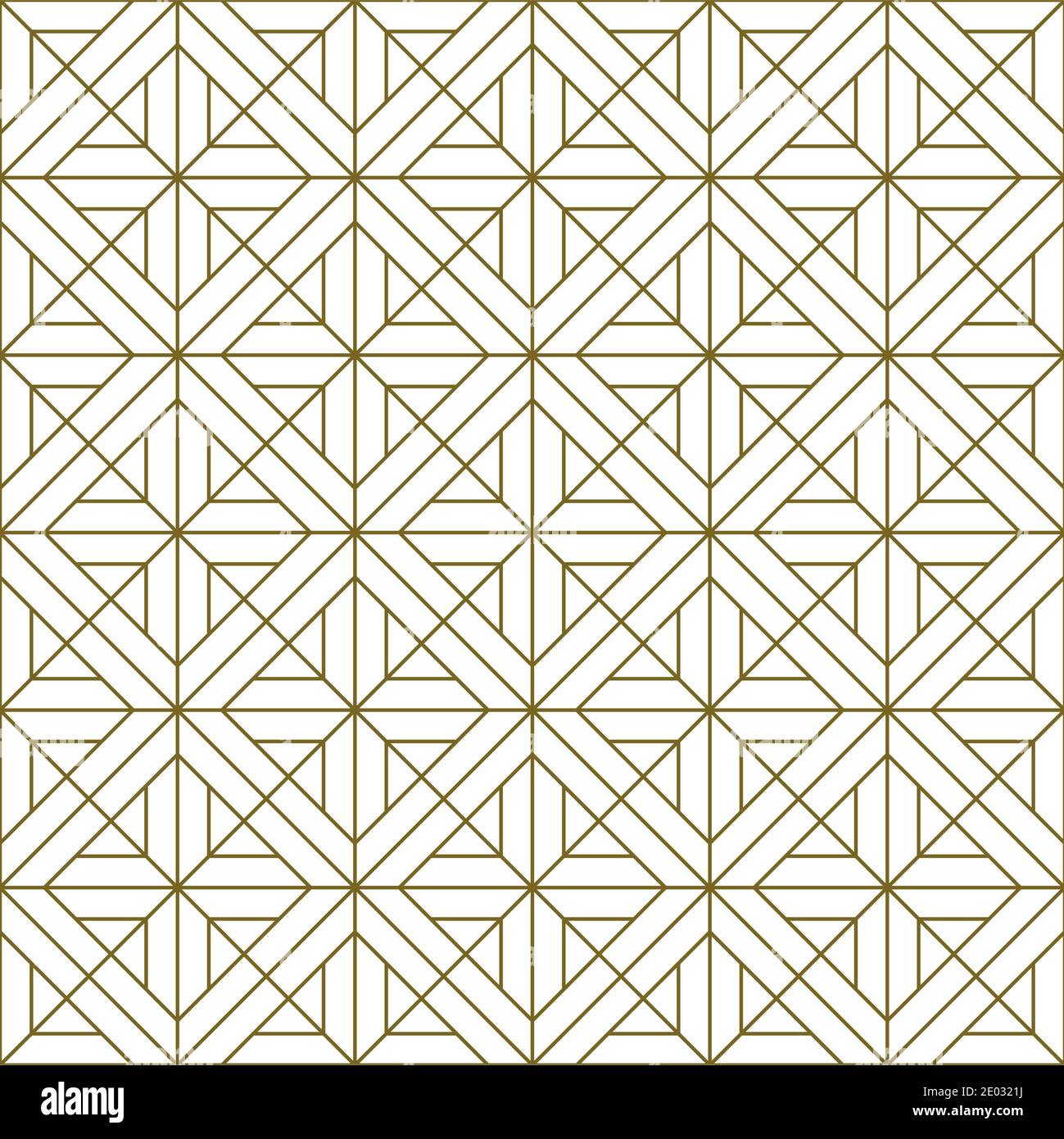 Japanese seamless Kumiko pattern in brown fine lines Stock Vector Image ...