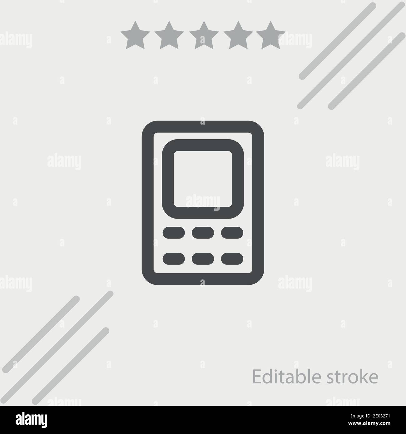 phone outline vector icon modern simple vector illustration Stock ...