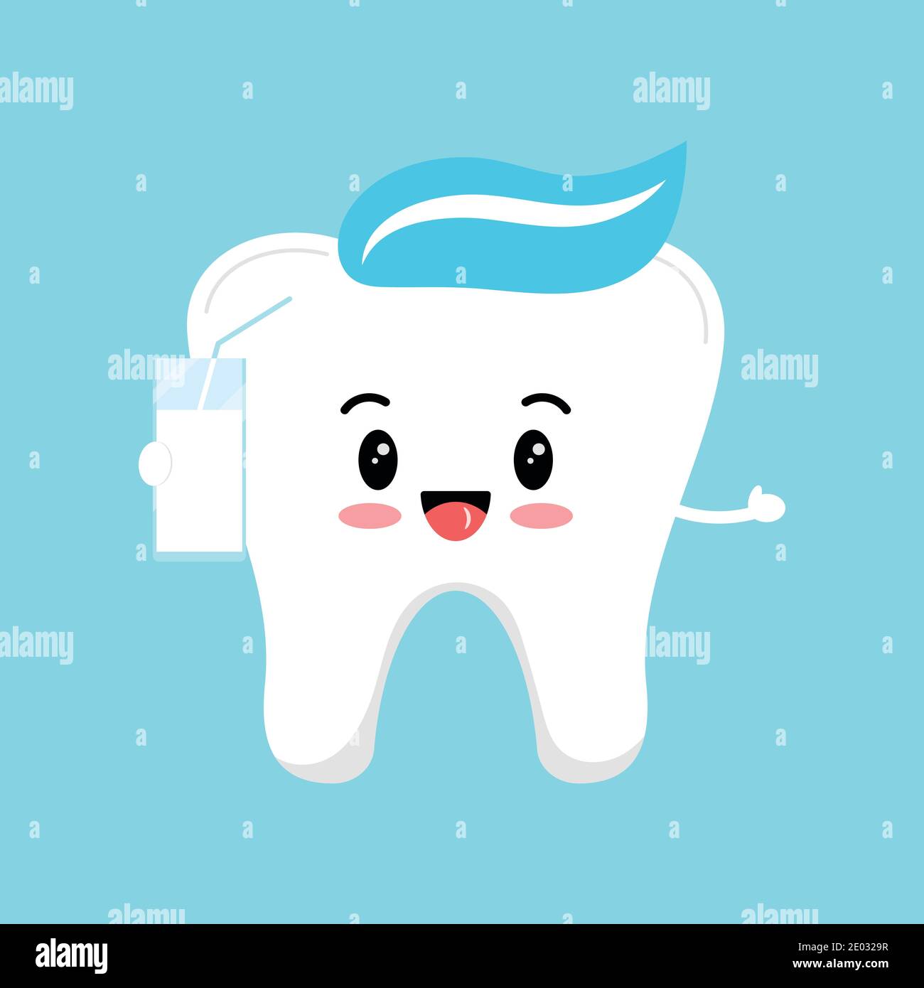 Happy glass milk cartoon character Stock Vector Images - Alamy