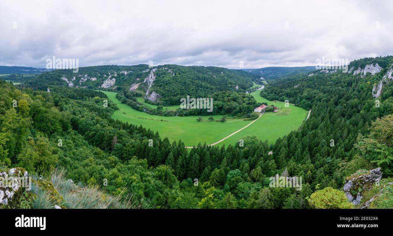 Aerial view of beautiful hills; green hills covered by forest and grass ...