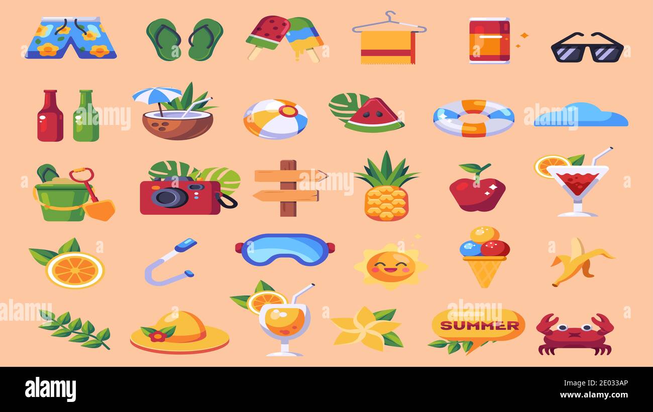 Summer holiday season concept Stock Vector Images - Alamy