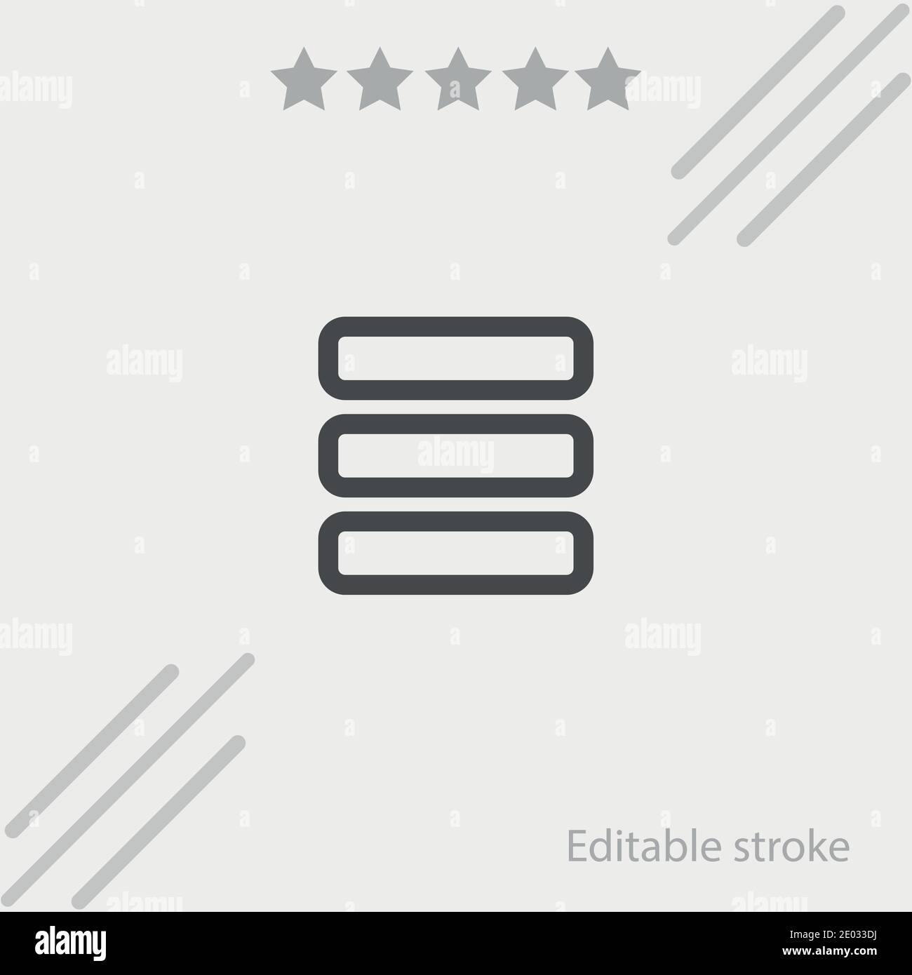 menu three outlined bars vector icon modern simple vector illustration ...