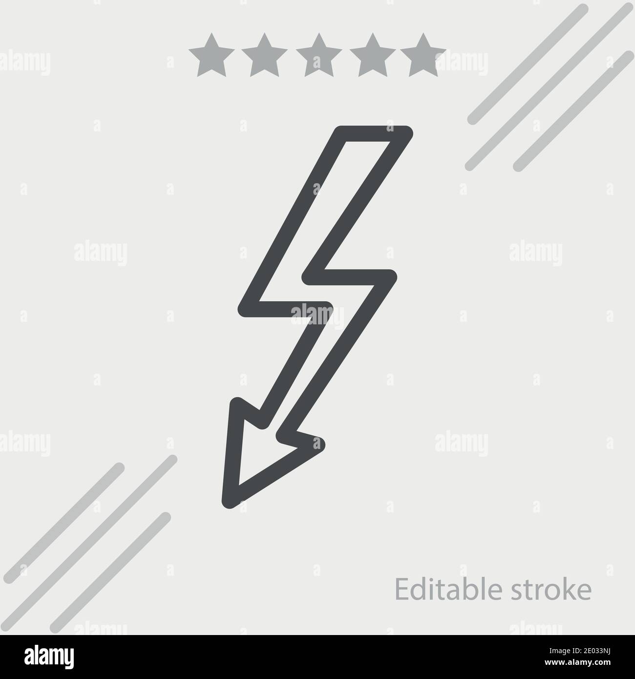 thunderbolt vector icon modern simple vector illustration Stock Vector ...