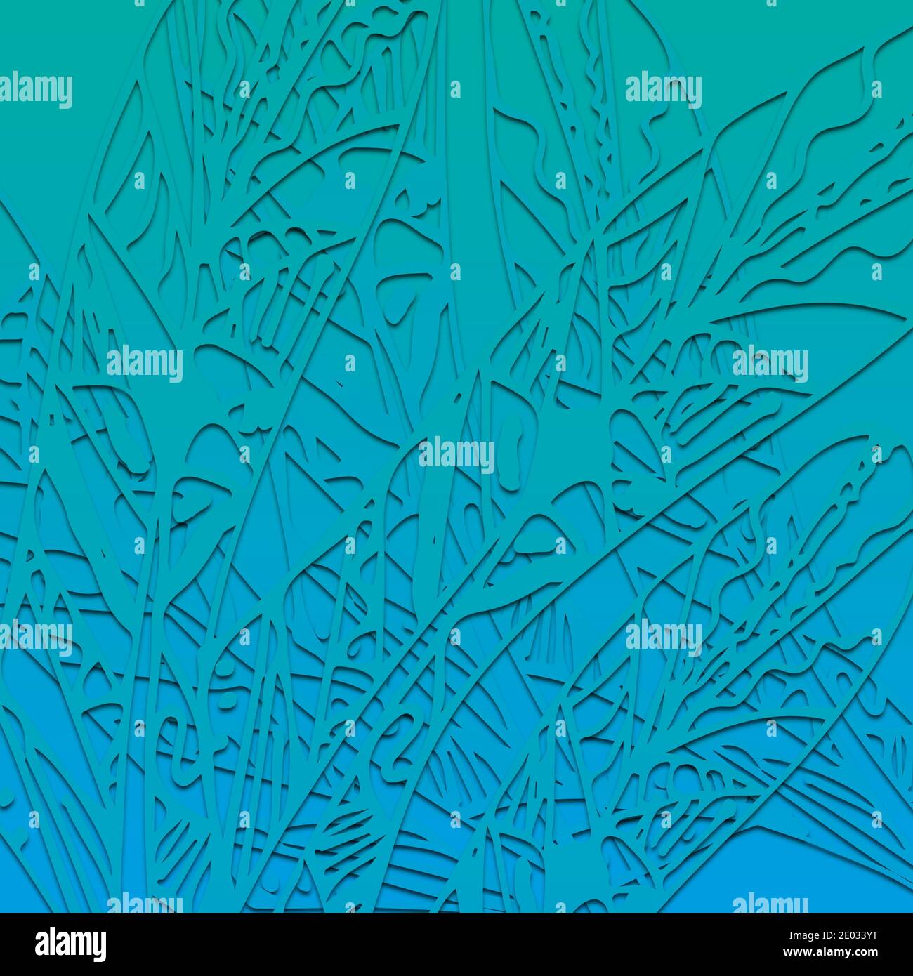 abstract blue plant background with voluminous branches. High quality ...