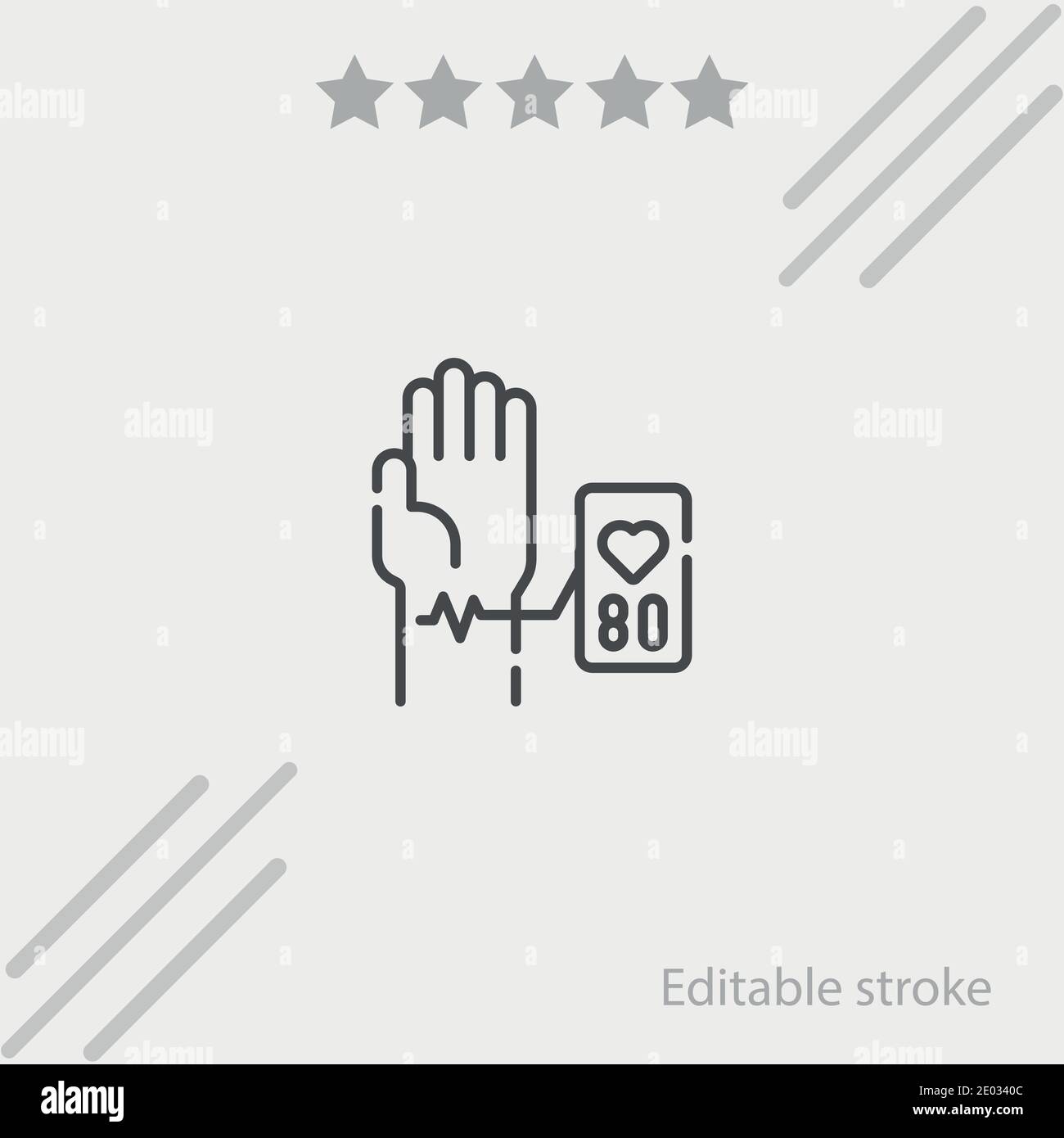 pulse vector icon modern simple vector illustration Stock Vector Image ...