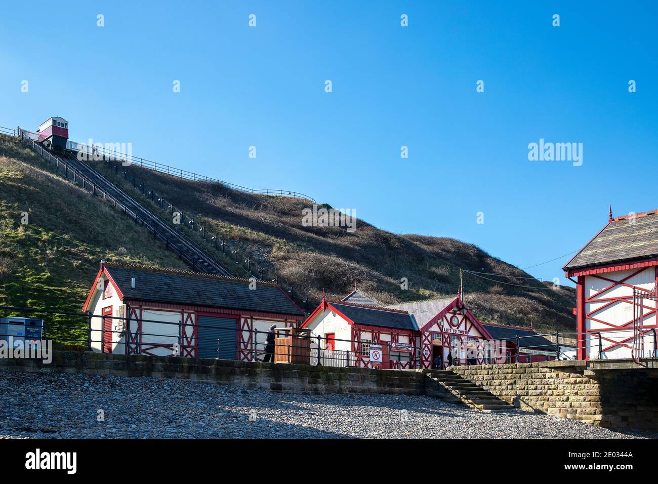 The Saltburn Cliff Lift is the oldest operating water-balance funicular ...