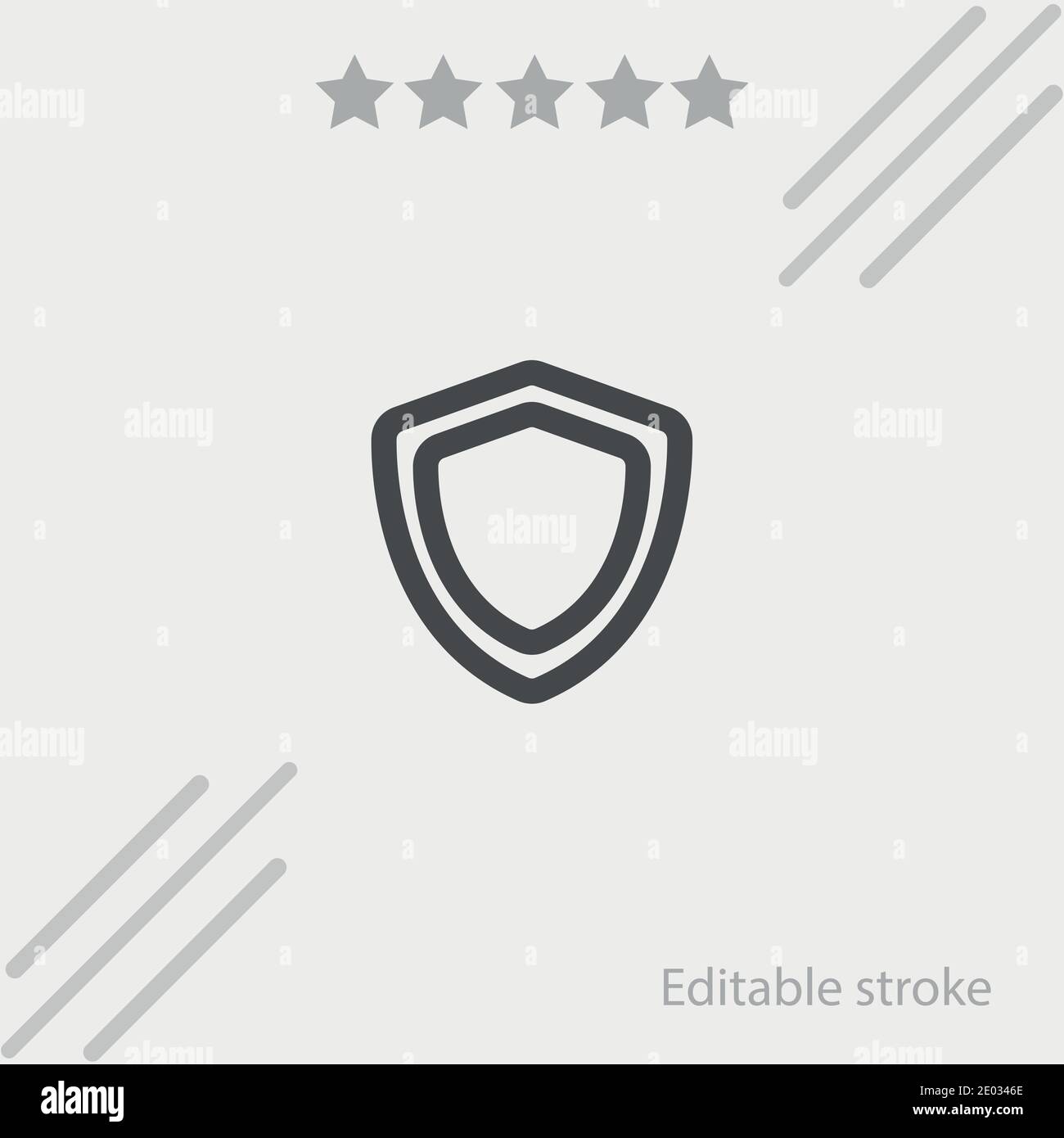 shield outline vector icon modern simple vector illustration Stock ...