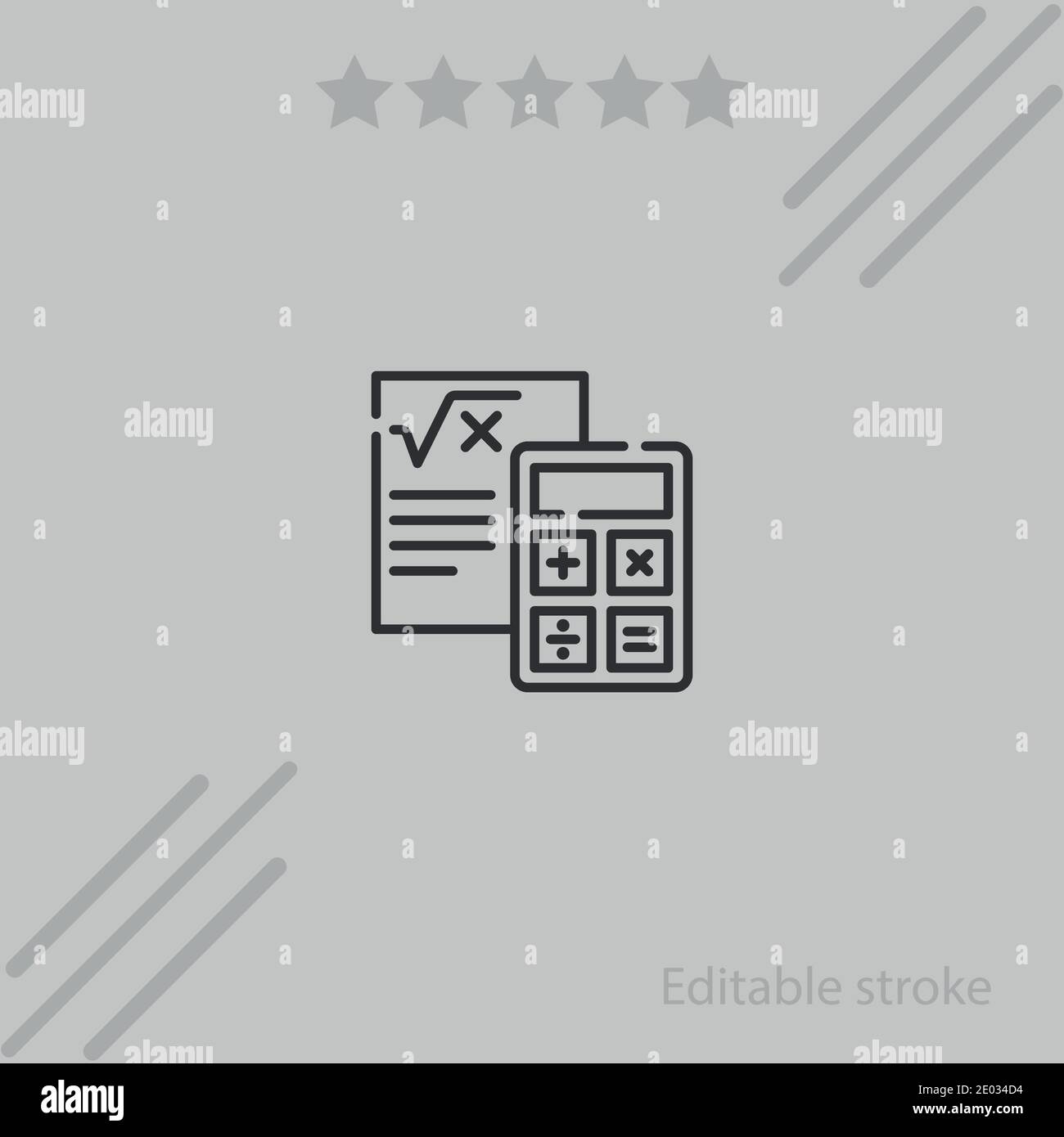 mathematics vector icon modern simple vector illustration Stock Vector ...