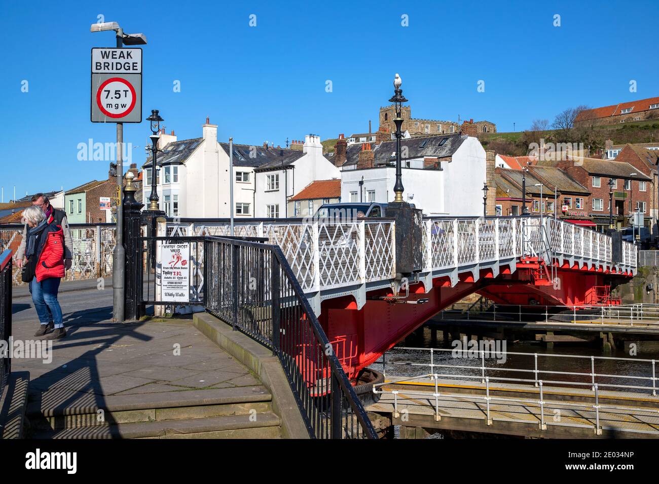 Whitby Harbour, a natural port formed by the estuary of the River Esk ...