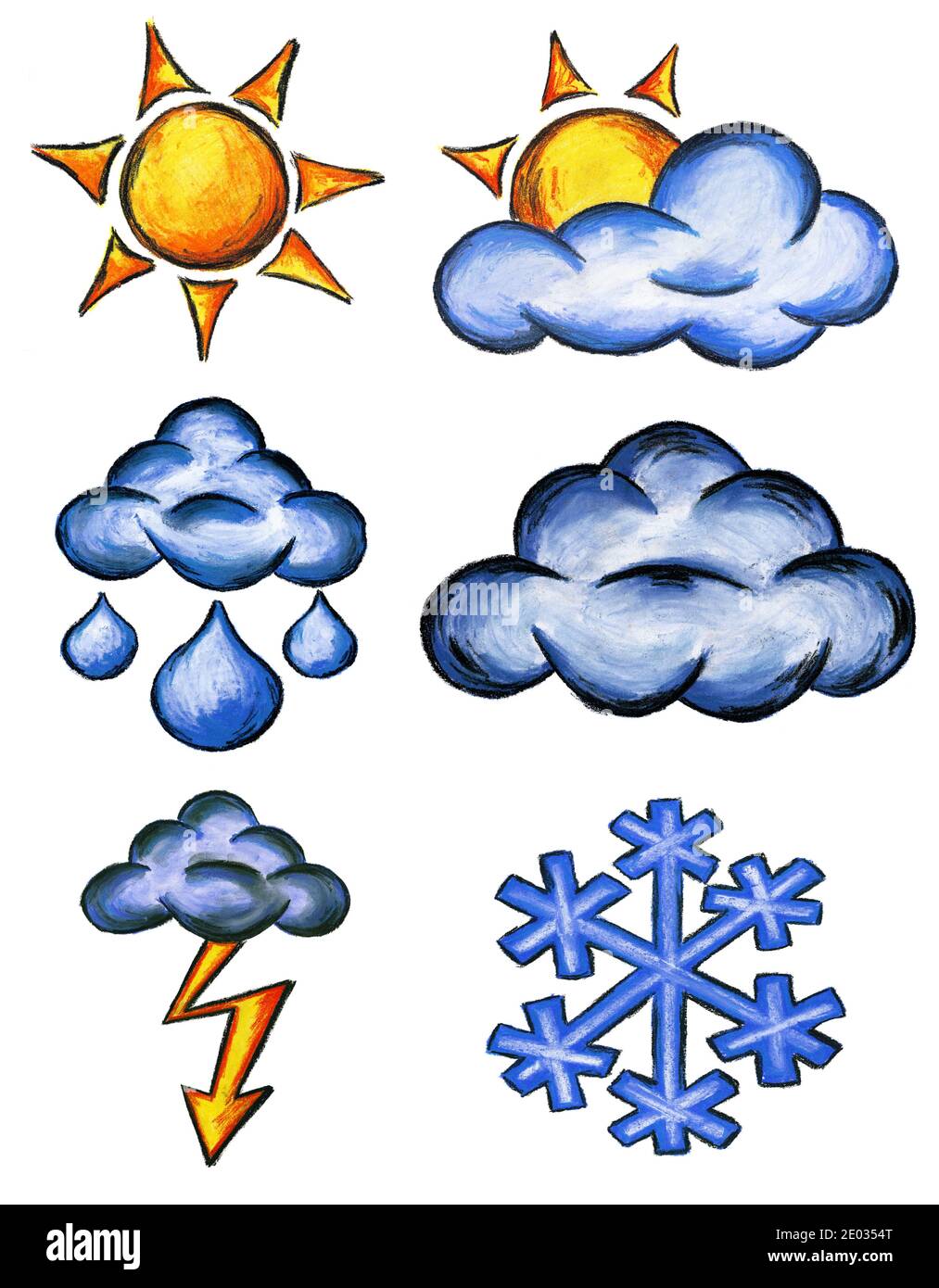 Weather forecast icons Stock Photo - Alamy