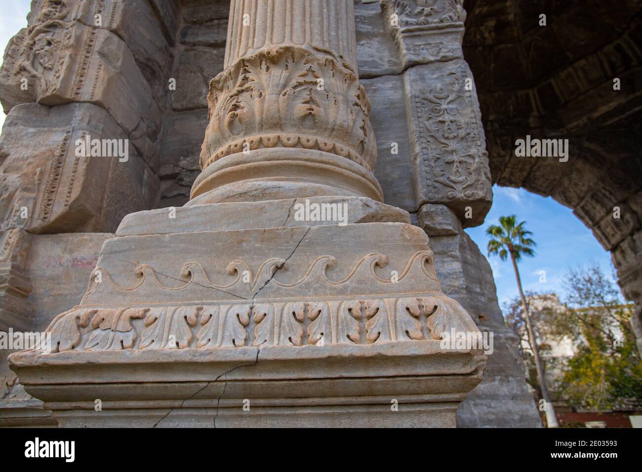 The Arch of Marcus Aurelius which is the only fully standing structure ...