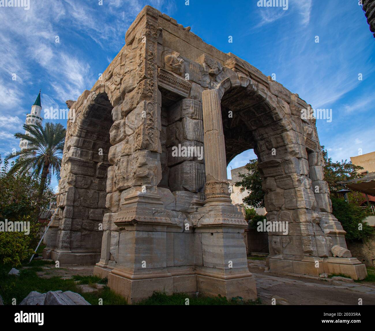 The Arch of Marcus Aurelius which is the only fully standing structure ...