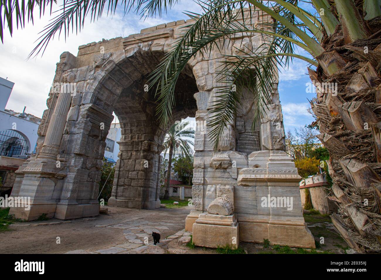 The Arch of Marcus Aurelius which is the only fully standing structure ...