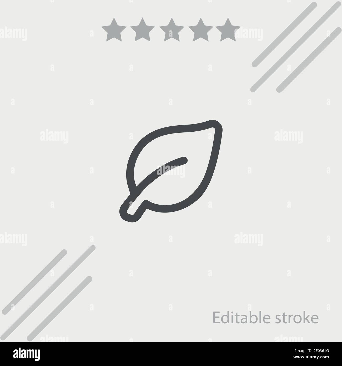 leaf outlined natural shape vector icon modern simple vector ...