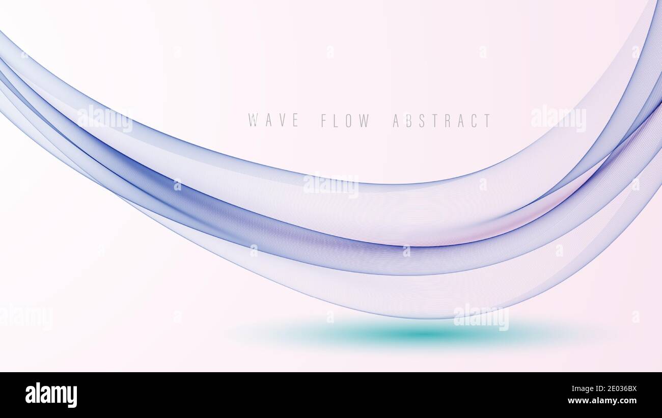 Blue modern abstract lines swoosh certificate, speed smooth wave border ...