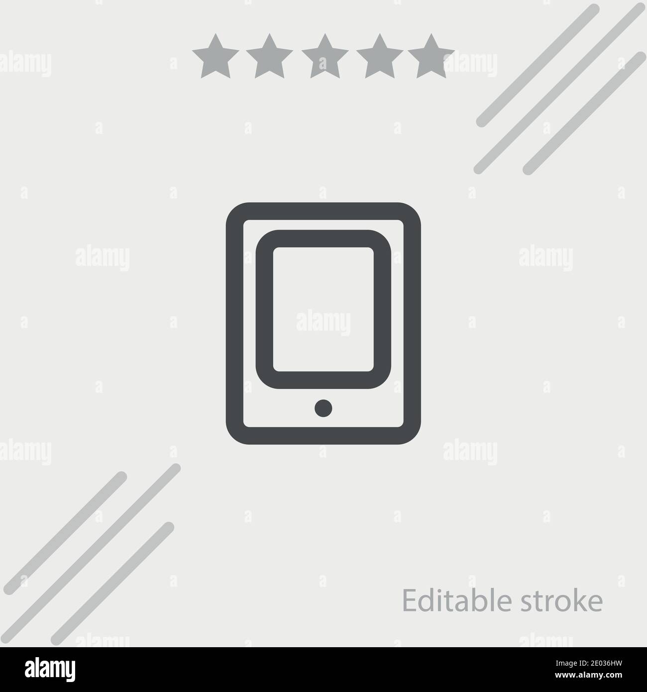 tablet outline vector icon modern simple vector illustration Stock ...