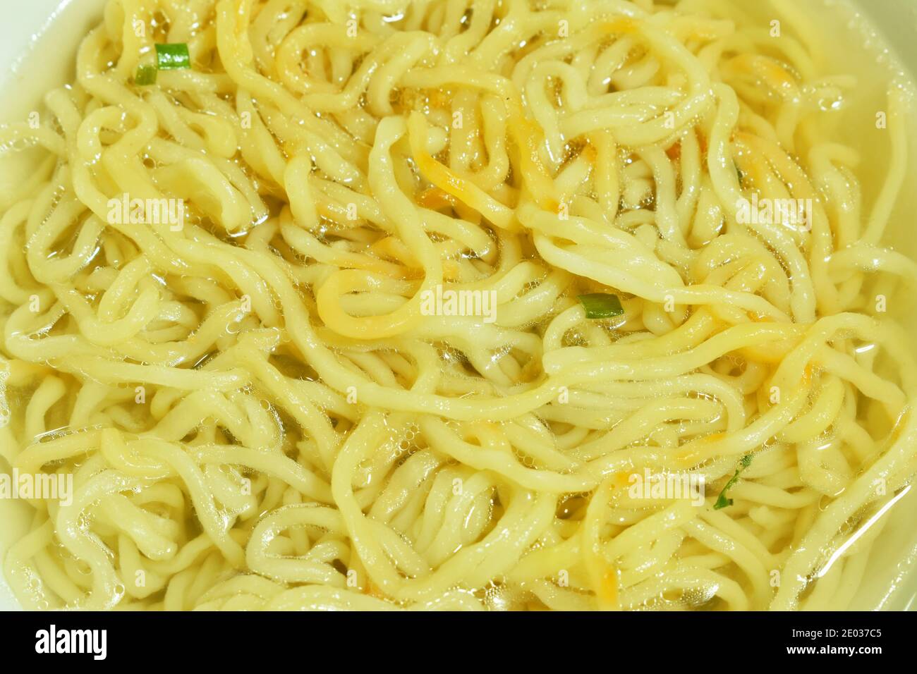 close up of dry Chinese yellow egg noodles background and texture Stock ...