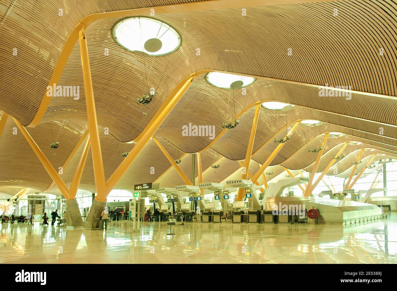 Madrid, Spain - The modern structure of the Barajas International ...