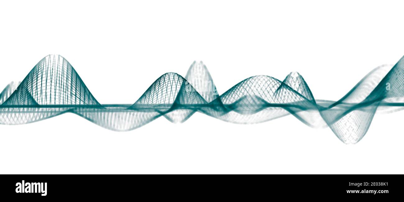 Modern Abstract Wireframe Grid Structure Virtual Background Audio Soundwaves Science Or Data