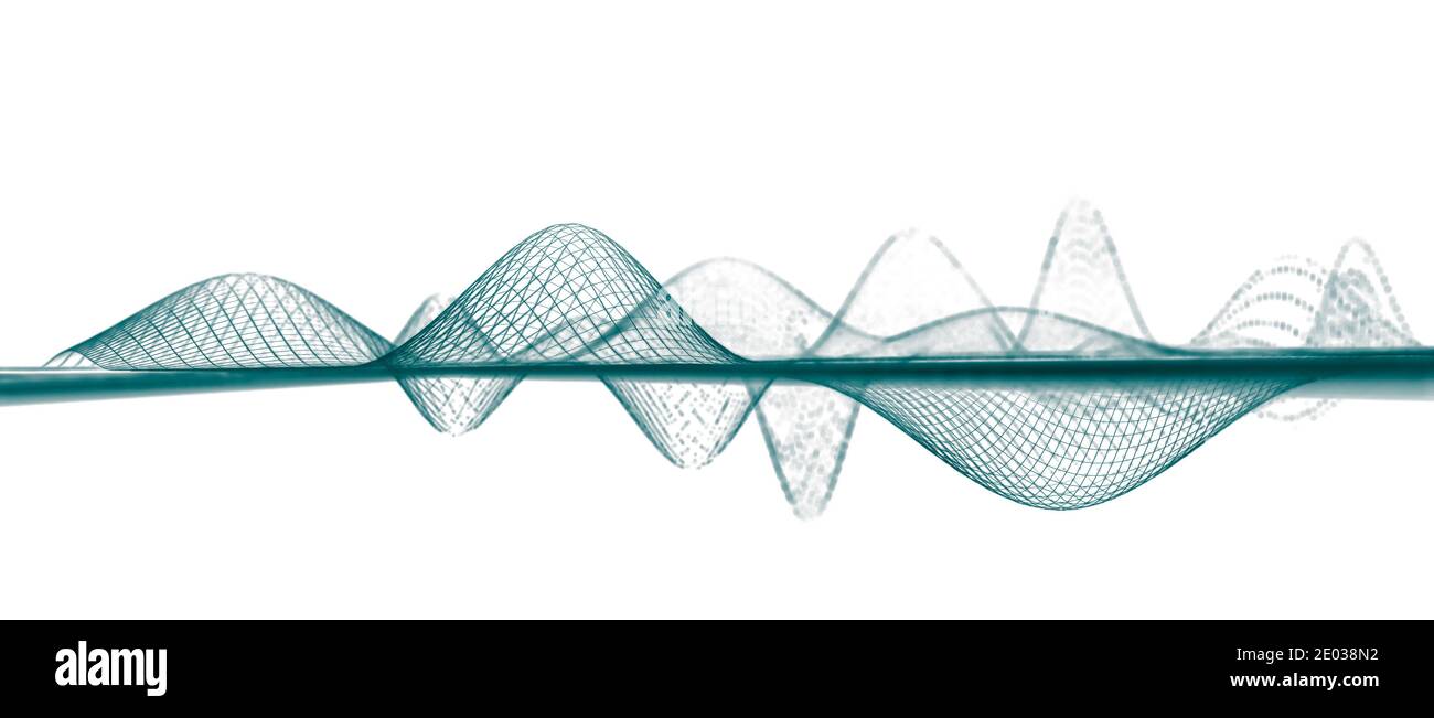Modern Abstract Wireframe Grid Structure Virtual Background Audio Soundwaves Science Or Data