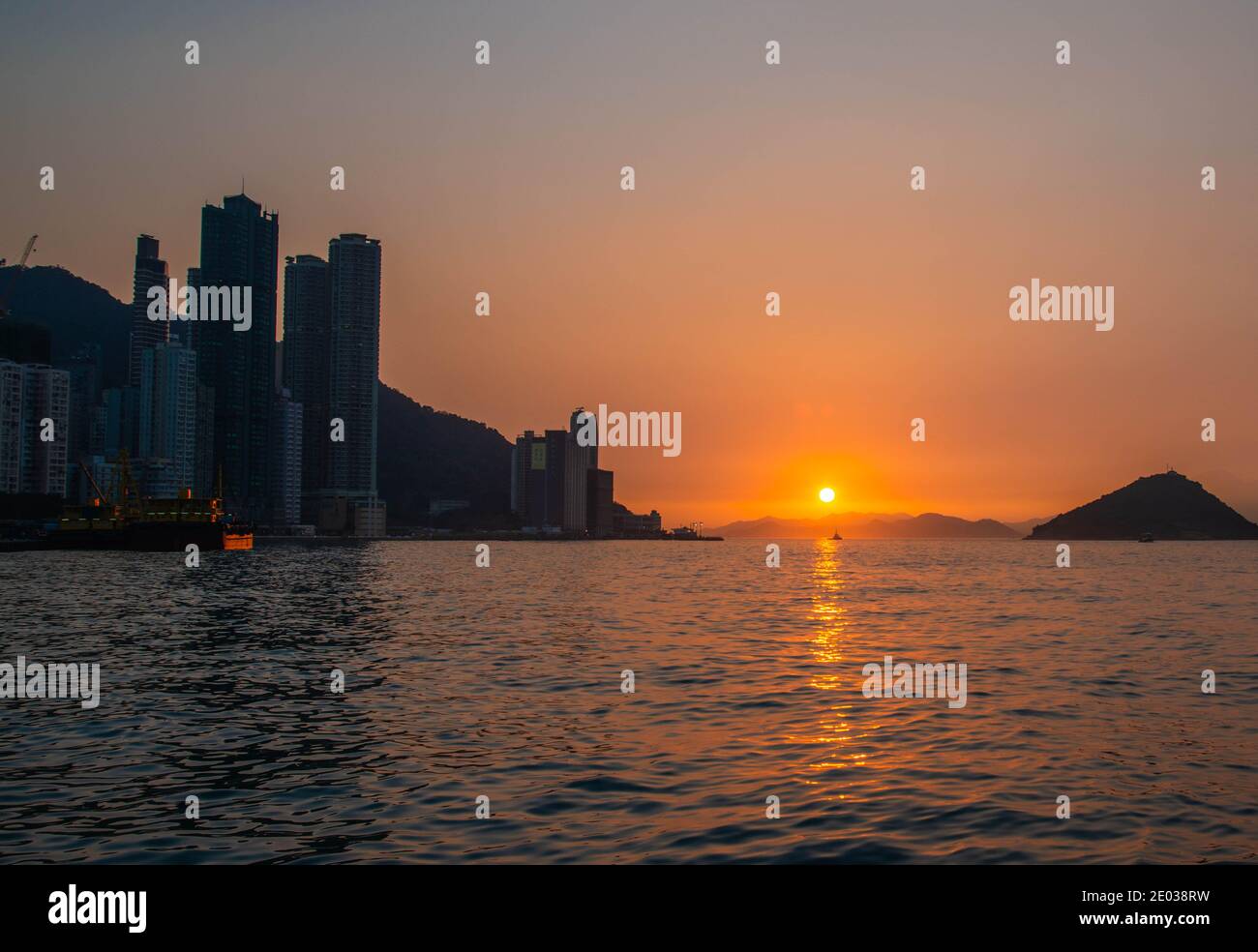 Hong Kong Sunset Stock Photo - Alamy