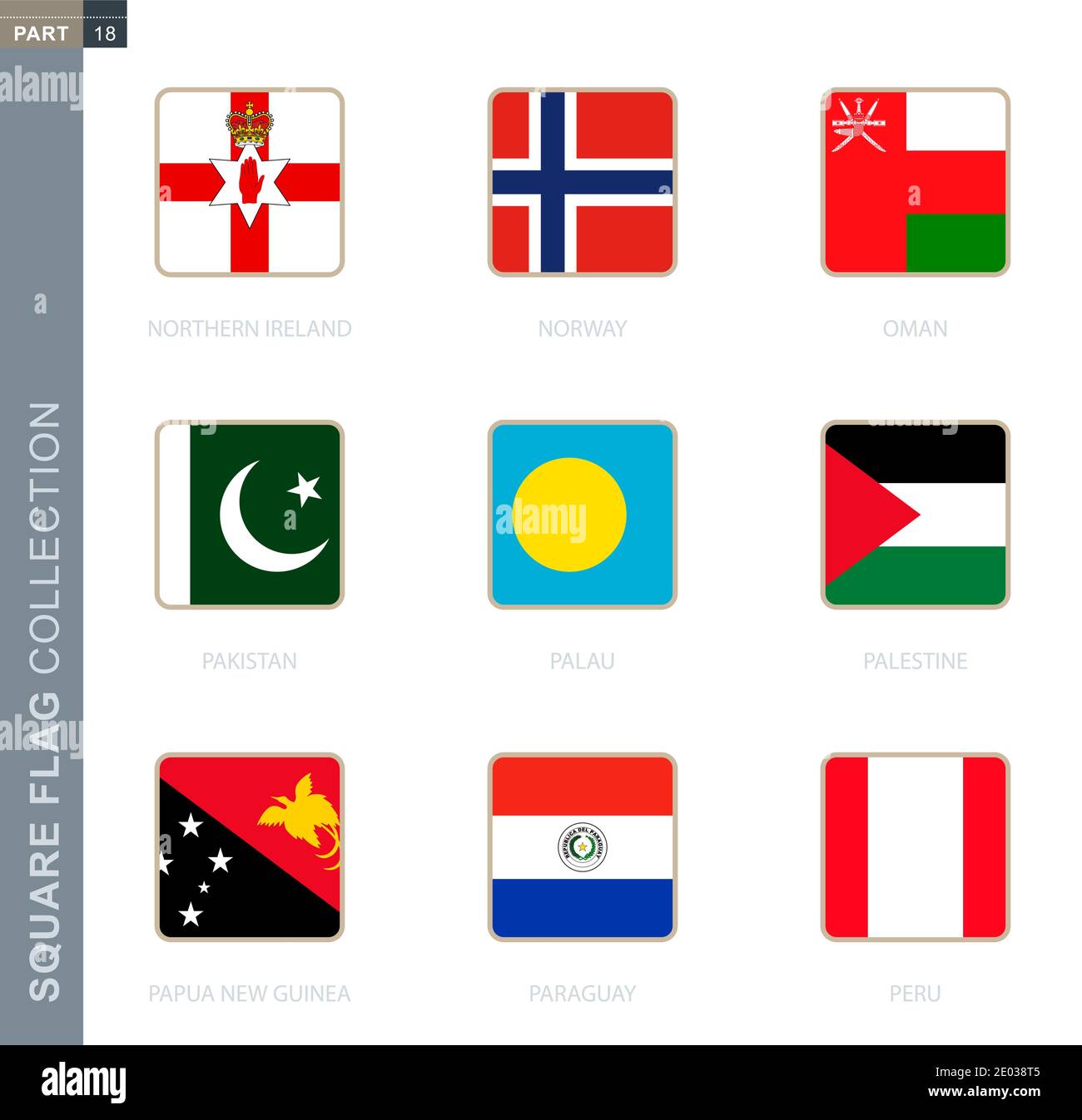 Square flags collection of the world. Square flags of Northern Ireland ...