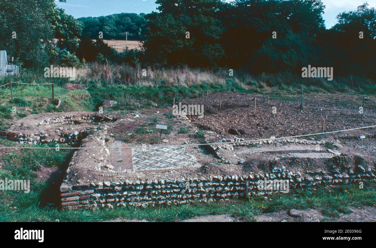Rockbourne, Hampshire - Roman Villa ruins - archaeological excavation ...