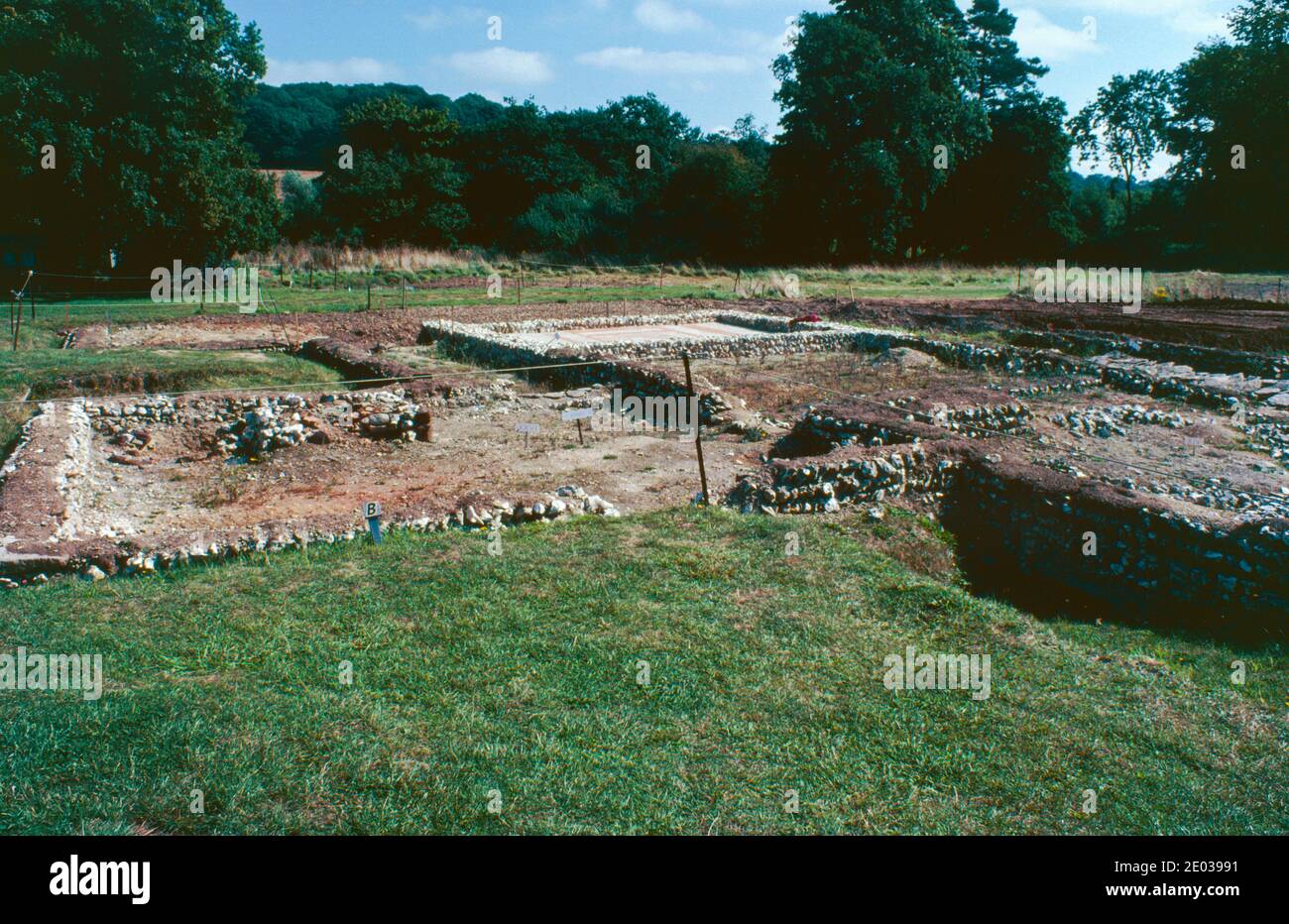 Rockbourne, Hampshire - Roman Villa ruins - archaeological excavation ...