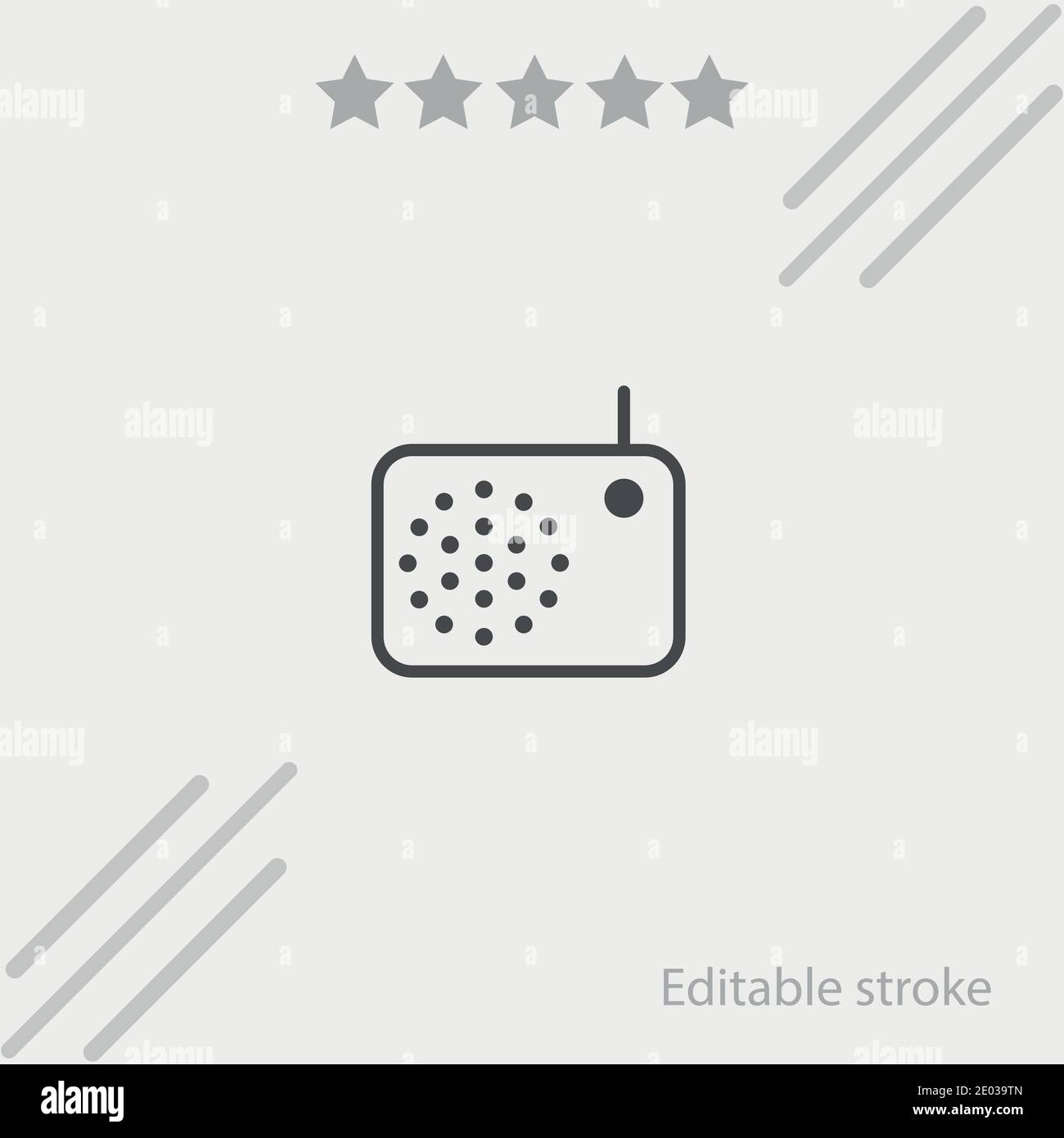 radio reciever vector icon modern simple vector illustration Stock ...