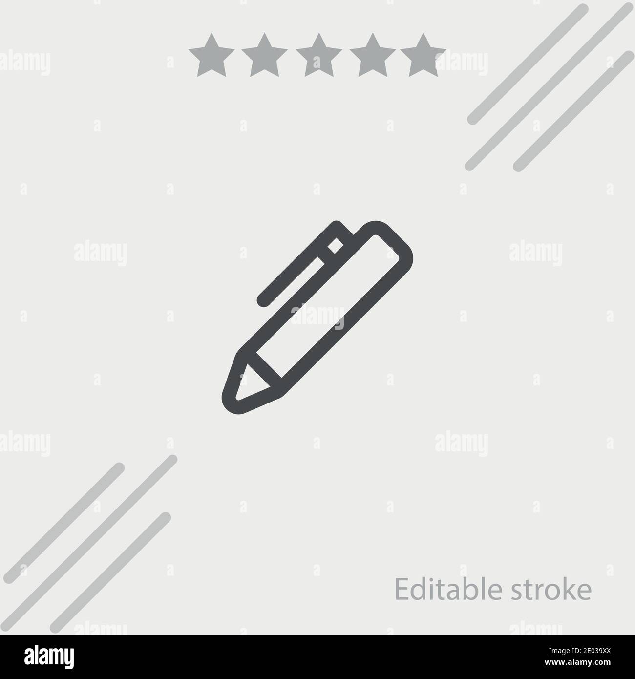 pen outline vector icon modern simple vector illustration Stock Vector ...