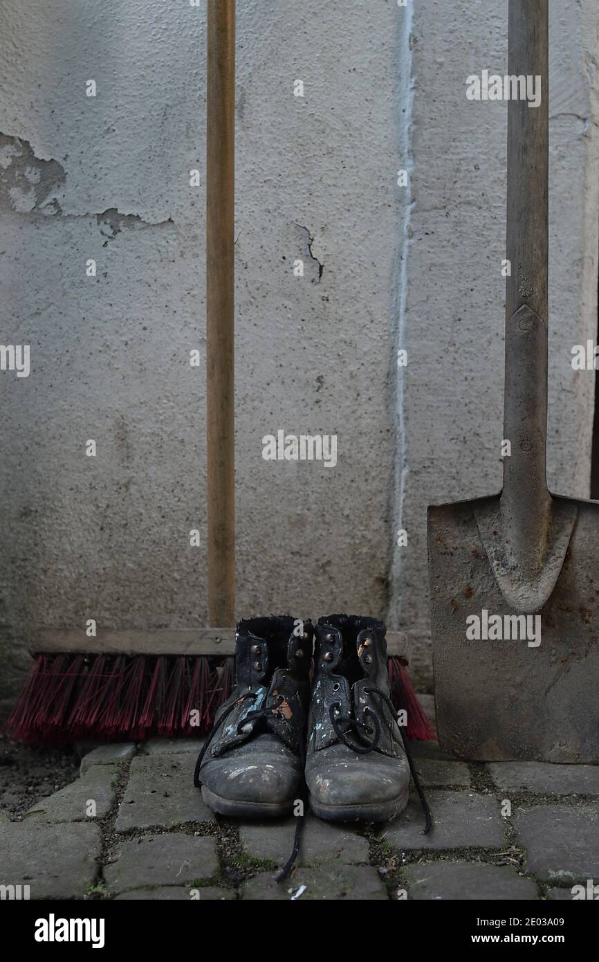 Cleaning boots hi-res stock photography and images - Alamy