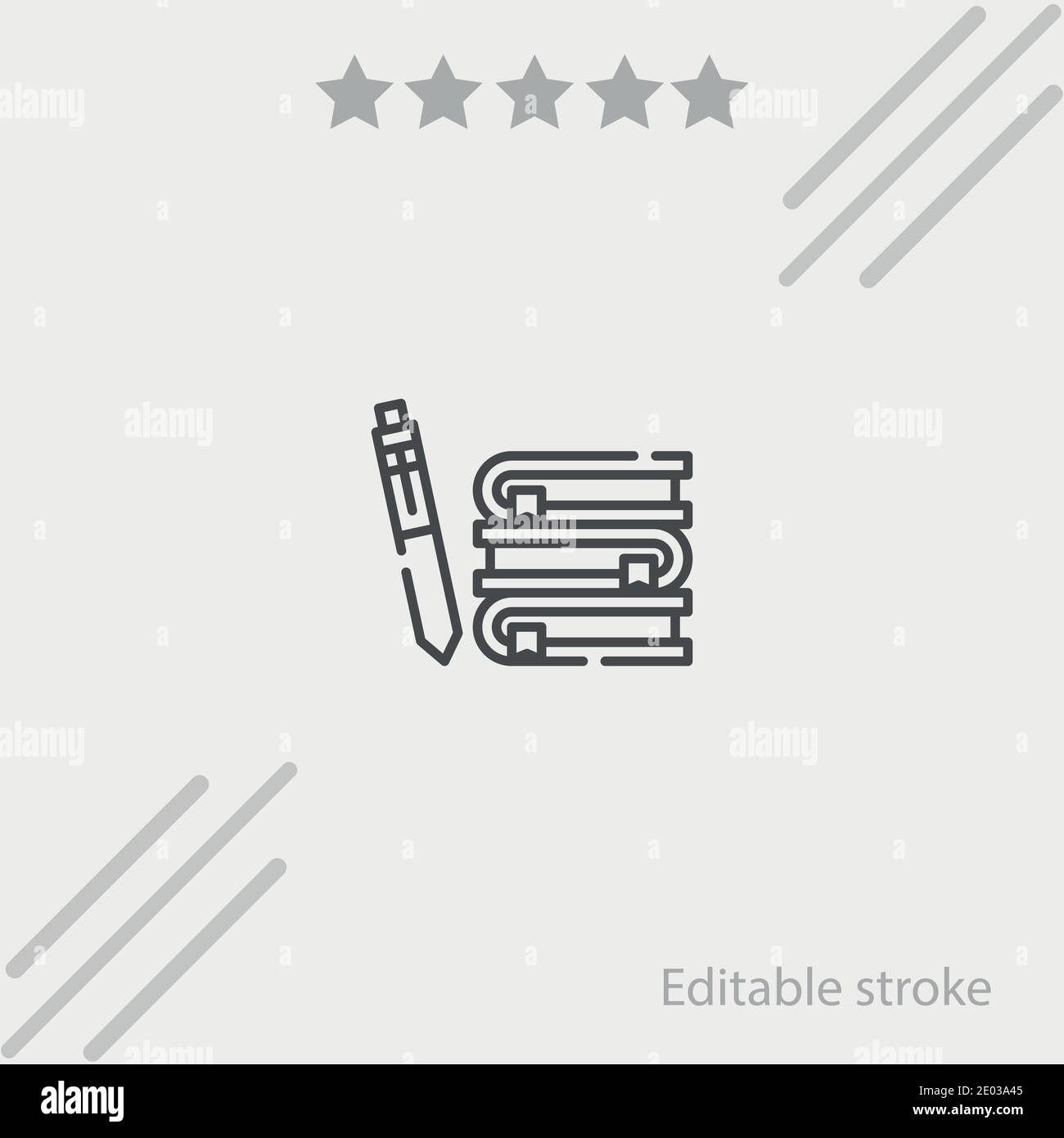 studying vector icon modern simple vector illustration Stock Vector ...