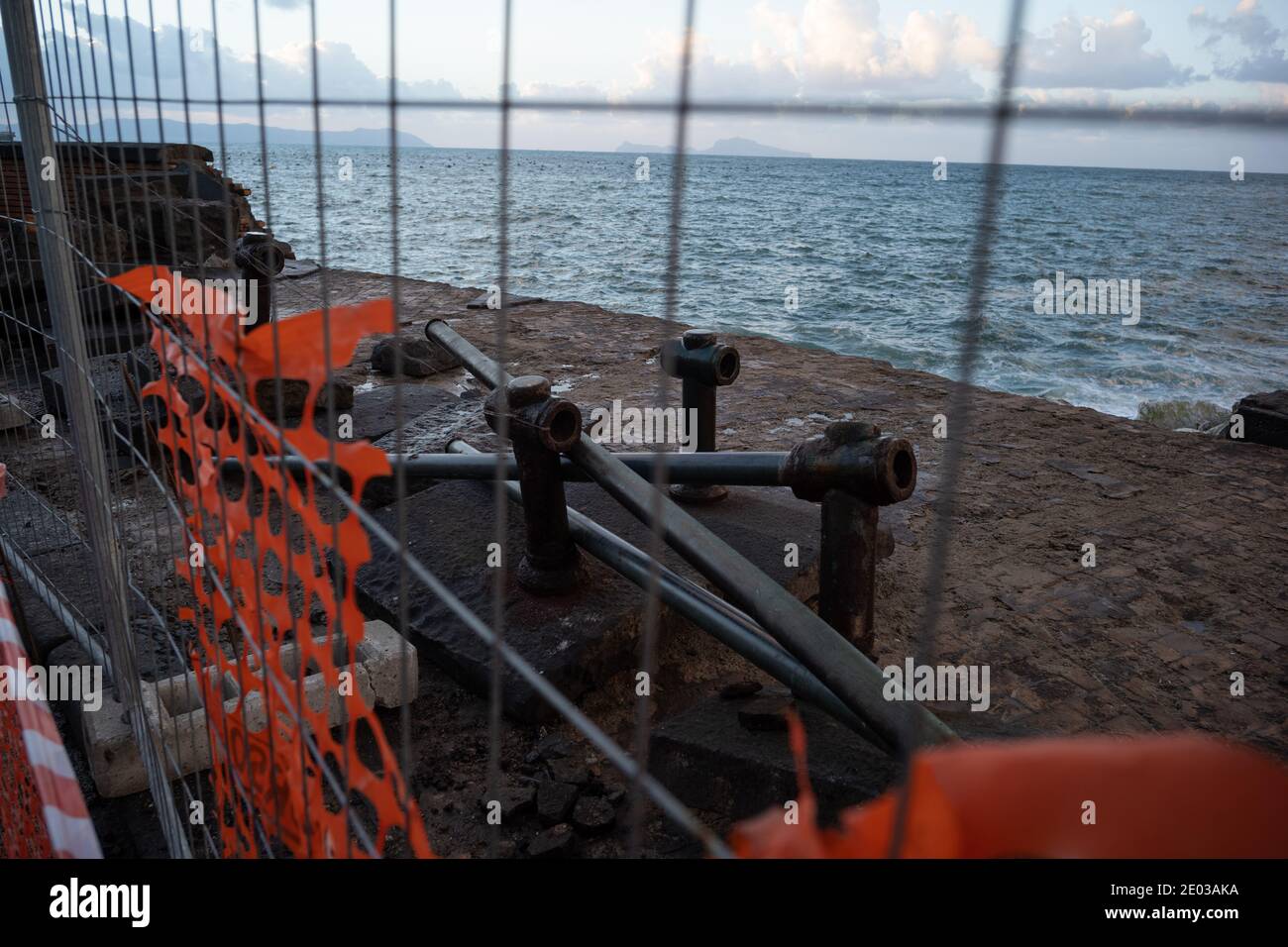 Naples, Italy. 29th Dec, 2020. The seastorm of the last time hit the ...