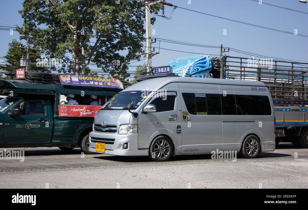 Chiangmai, Thailand - November 21 2020: Private Toyota commuter van ...