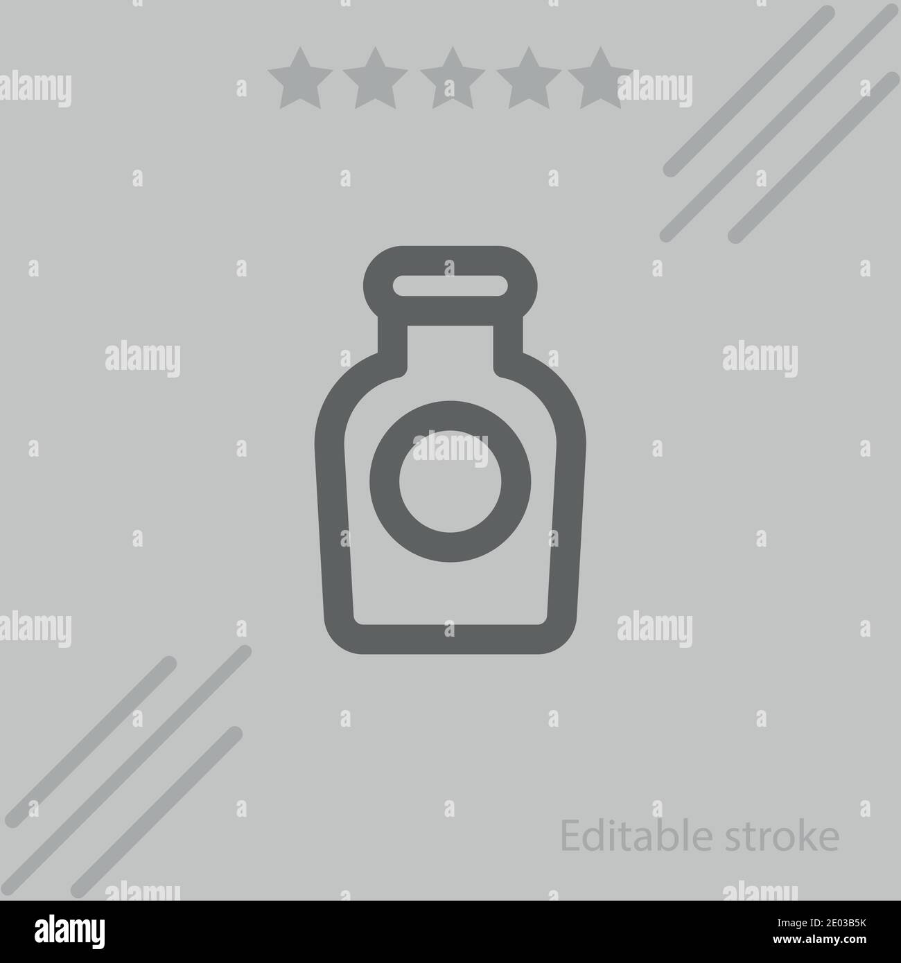 bottle outline with circular label vector icon modern simple vector ...