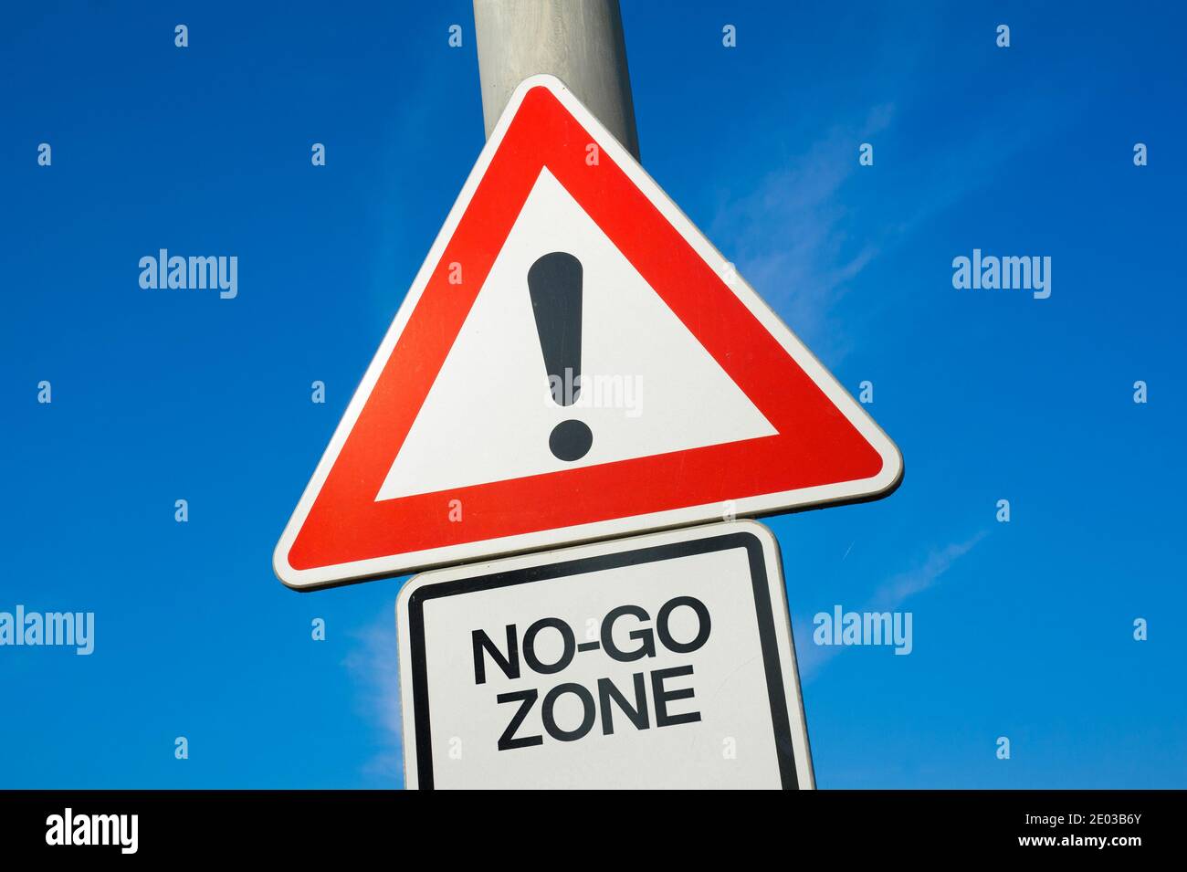 No Go Zone No go Zone Area Traffic Sign With Exclamation Mark no-go-zone-no-go-zone-area-traffic-sign-with-exclamation-mark