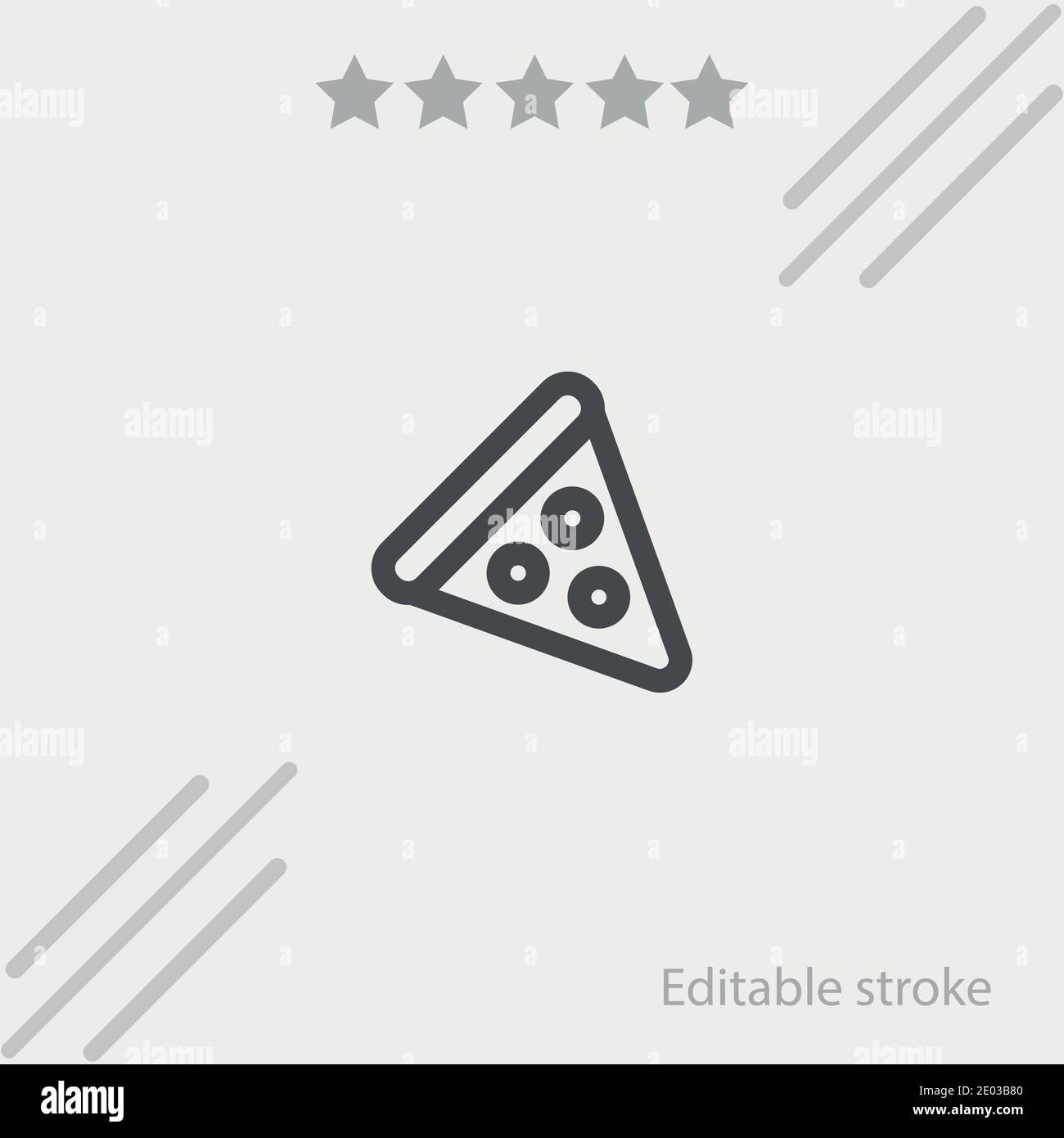 pizza triangle outline vector icon modern simple vector illustration ...