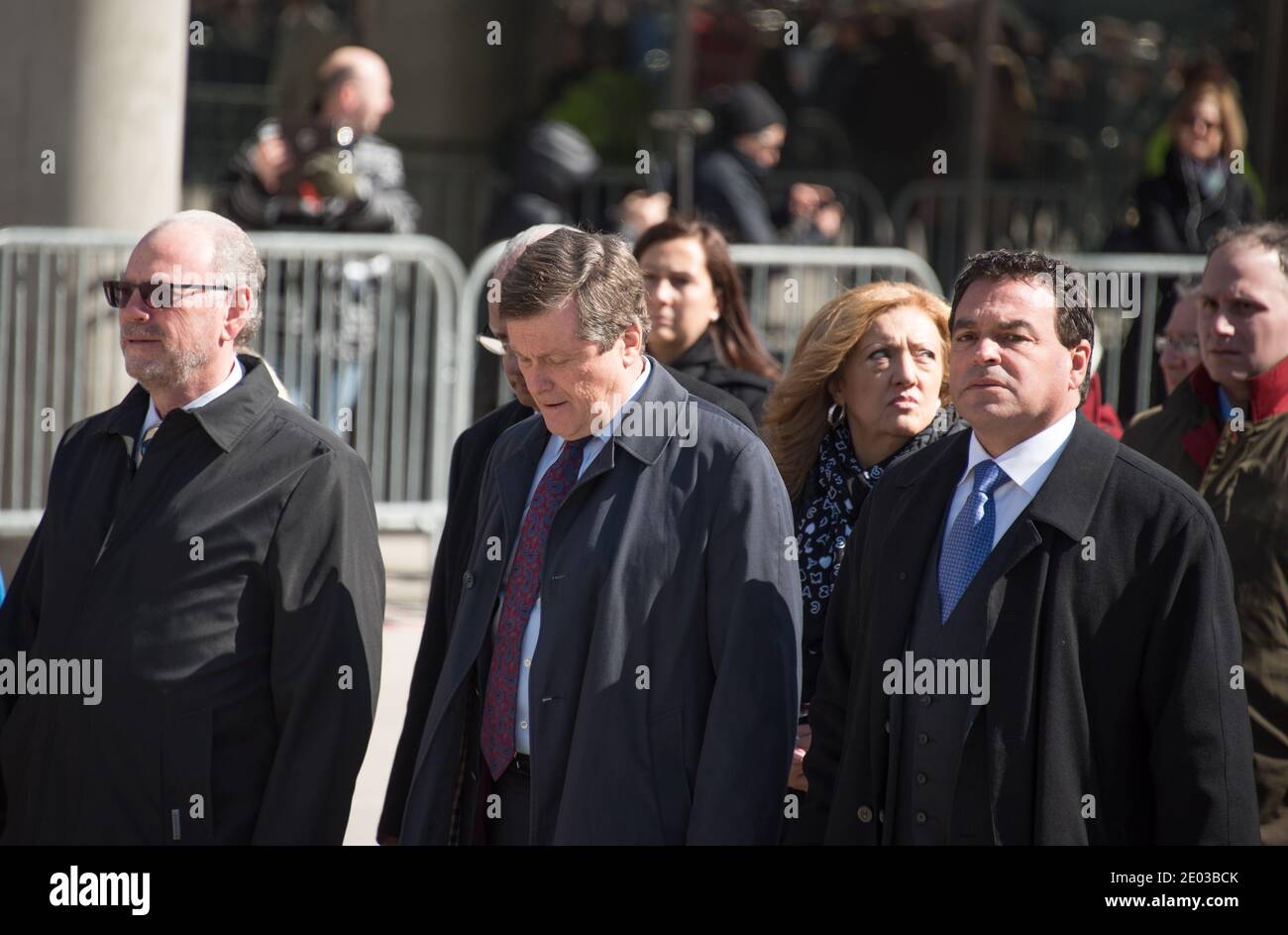 John Tory partakes in the Rob Ford funeral in Toronto, Canada-March ...