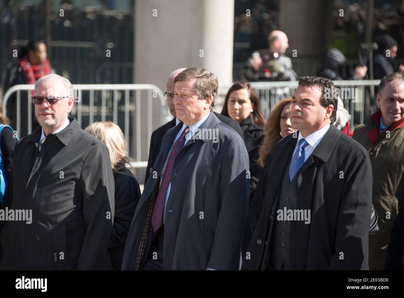 John Tory partakes in the Rob Ford funeral in Toronto, Canada-March ...