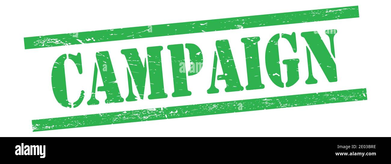 Campaign text on green Cut Out Stock Images & Pictures - Alamy