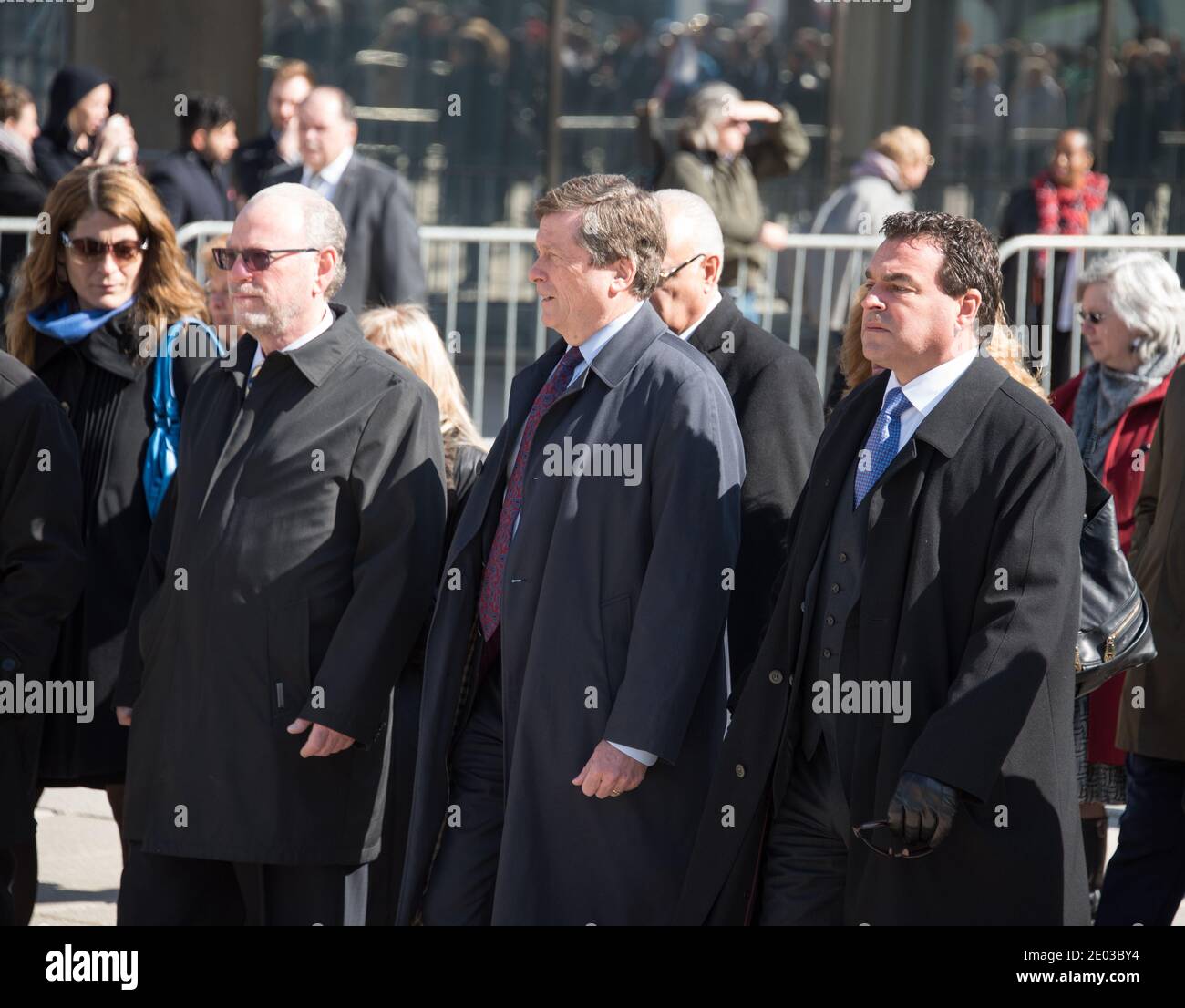 John Tory partakes in the Rob Ford funeral in Toronto, Canada-March ...