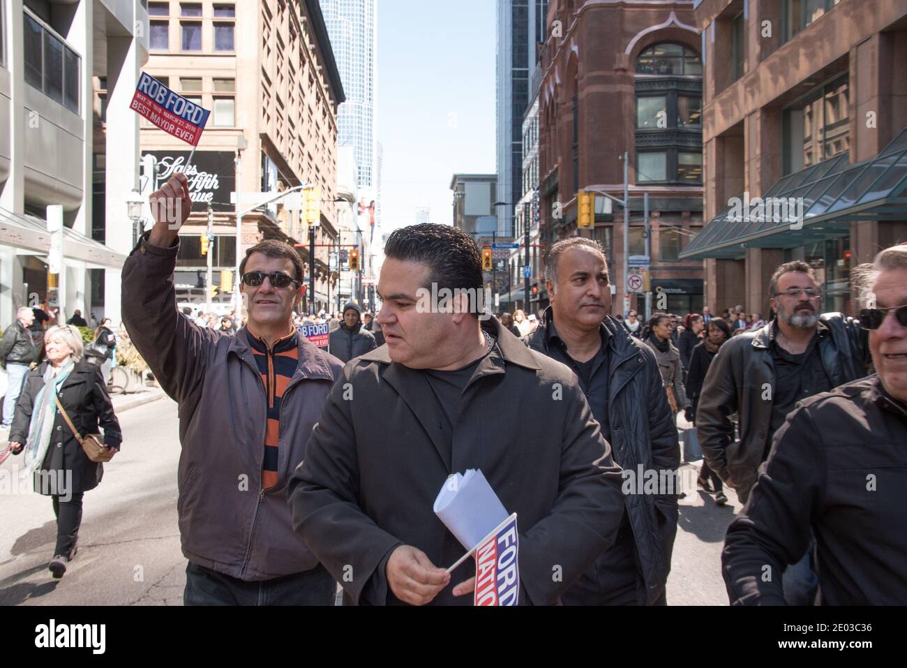 General public attending Rob Ford funeral, Toronto, Canada-March 2016 ...