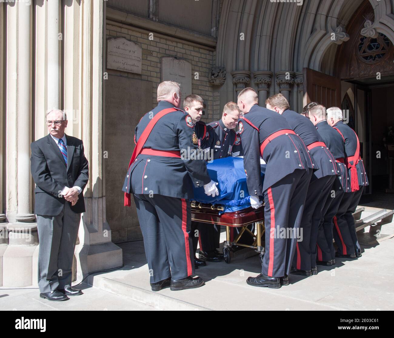 Rob Ford casket entrace ceremony to St. James Cathedral. Rob Ford was a ...