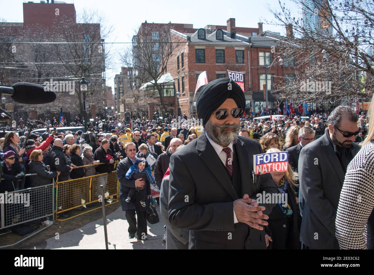 General public attending Rob Ford funeral, Toronto, Canada-March 2016 ...