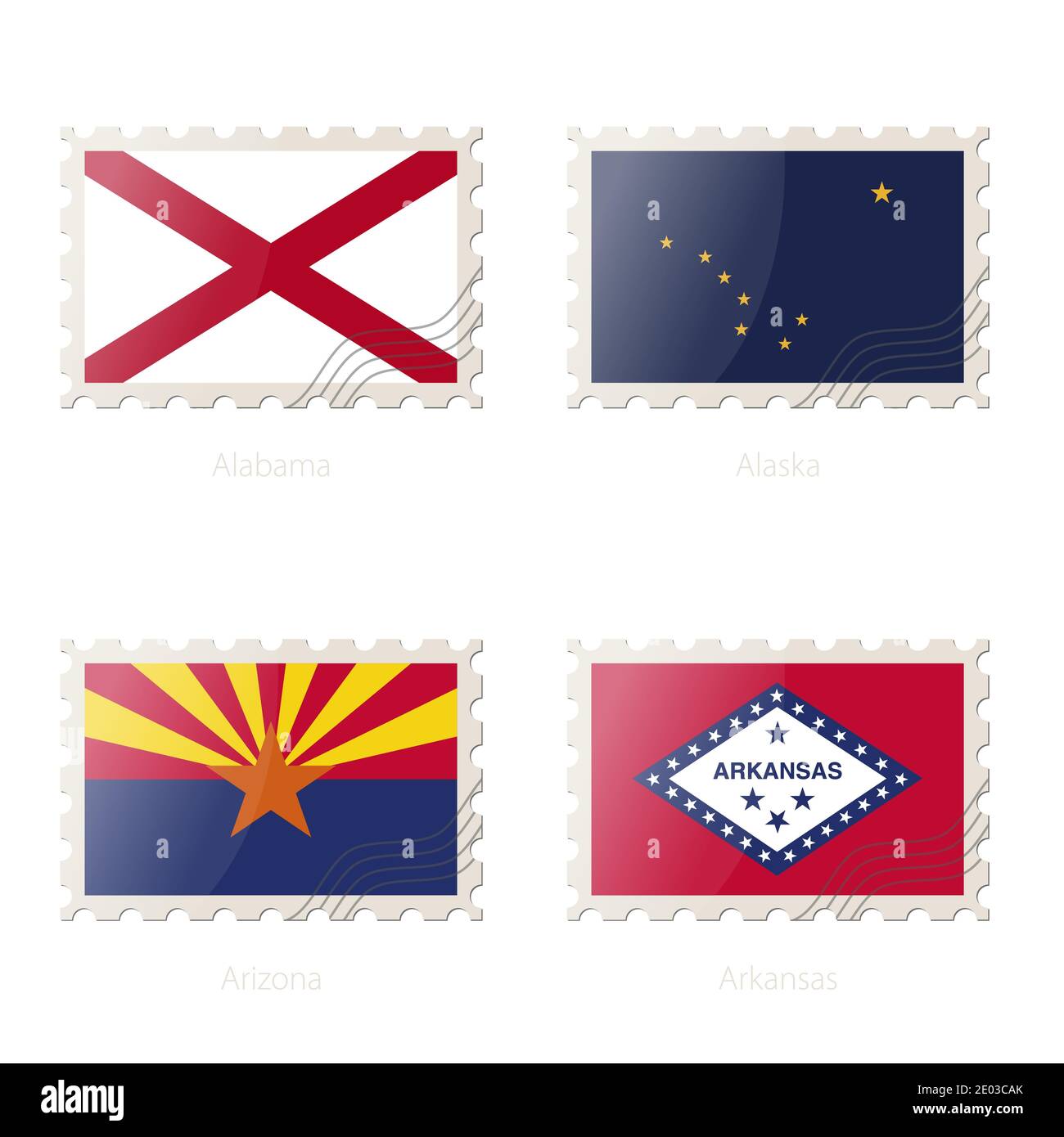 Alaska Red Flag Stock Vector Images - Alamy