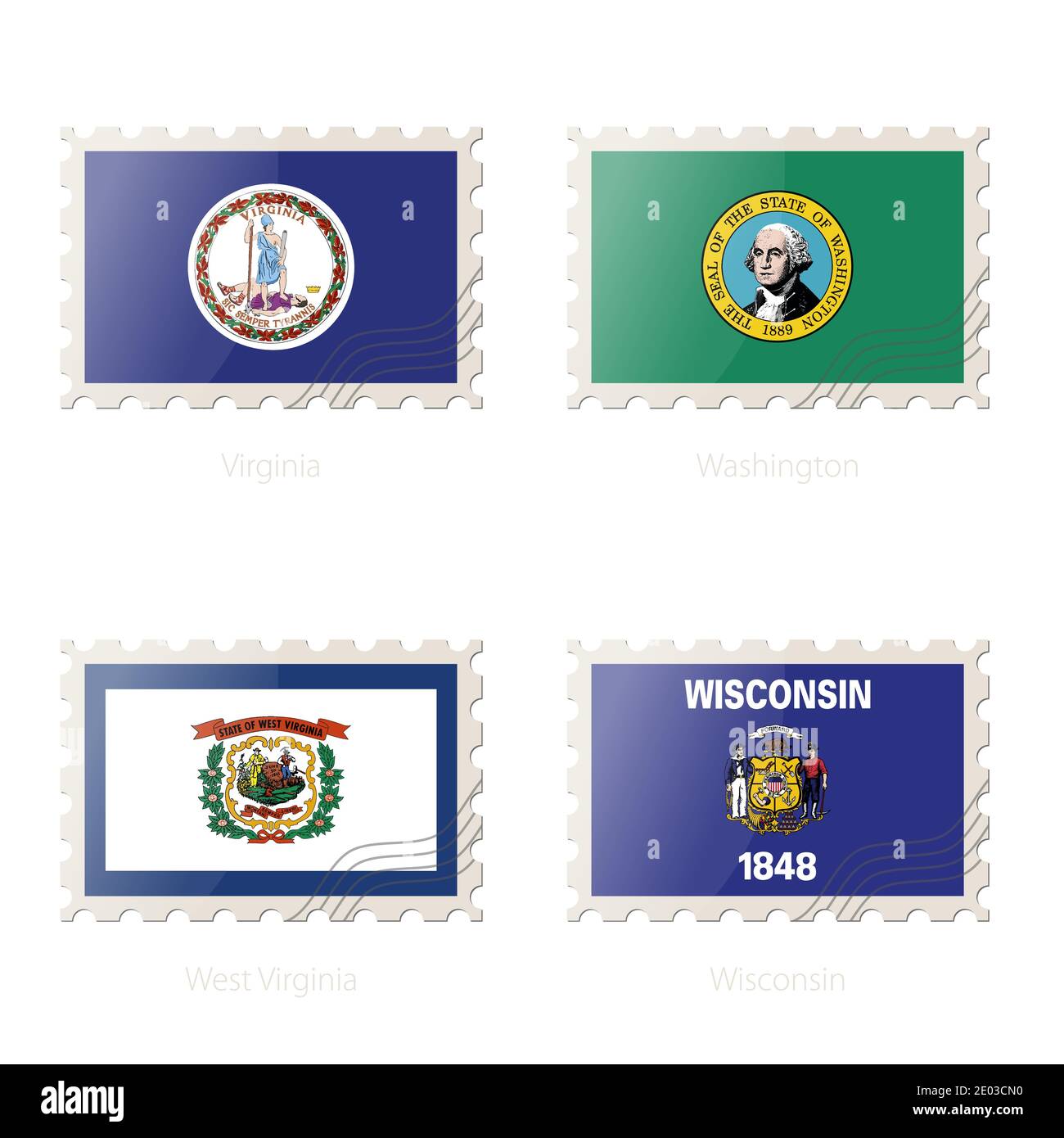 Postage washington red Stock Vector Images - Alamy
